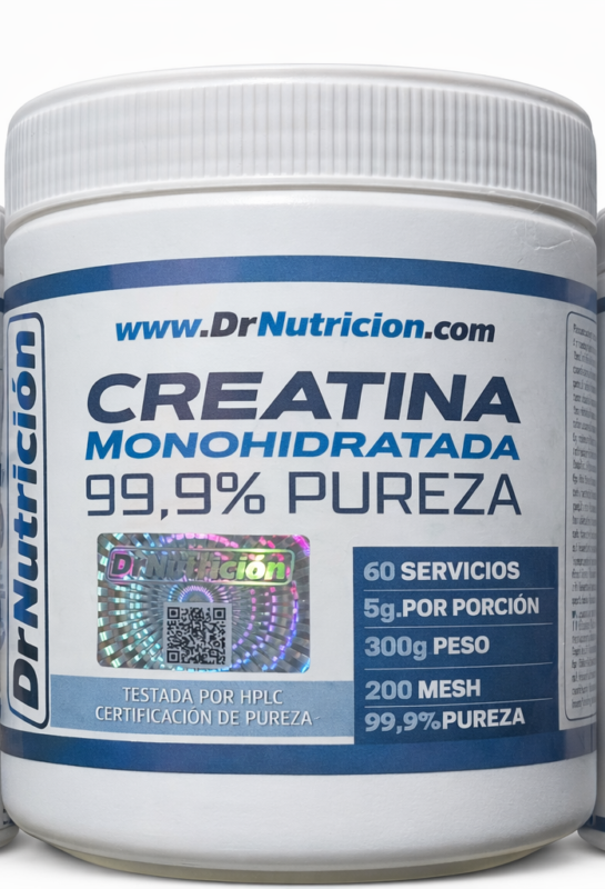 Creatina Monohidratada 300g al 99,9% de pureza - Dr. Nutrición